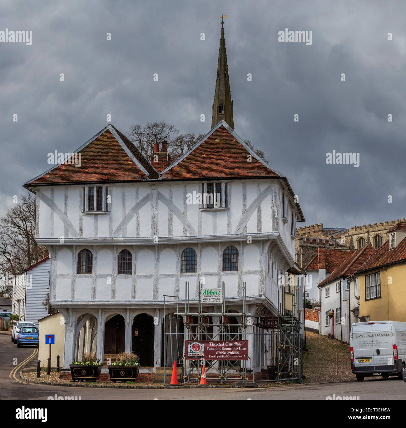 thaxted village guildhall , high street, essex, england, uk gb Stock ...