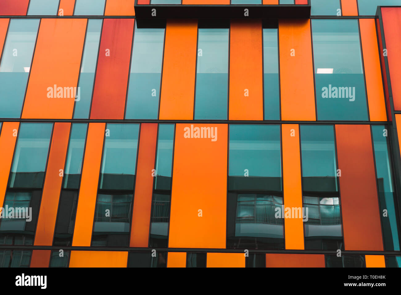 A Business center with abstract architecture. glass background Stock ...
