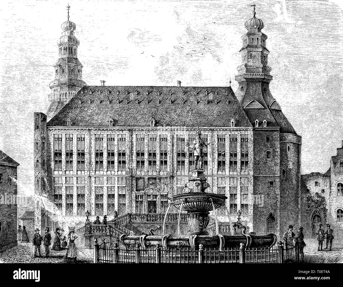 The townhall of Aachen, Germany / Das Rathaus in Aachen, Deutschland ...