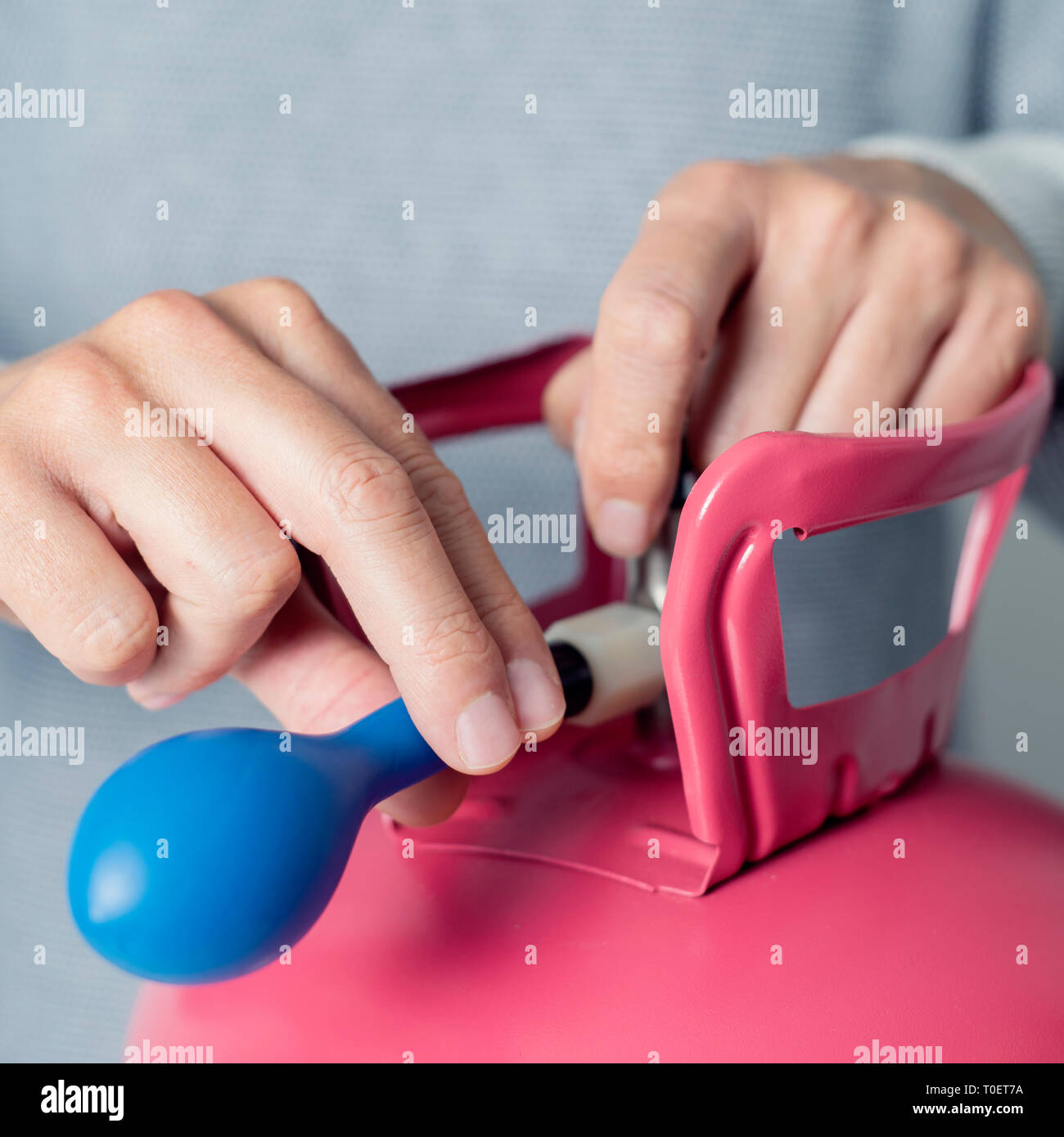 Balloon inflation preparation hi-res stock photography and images - Alamy