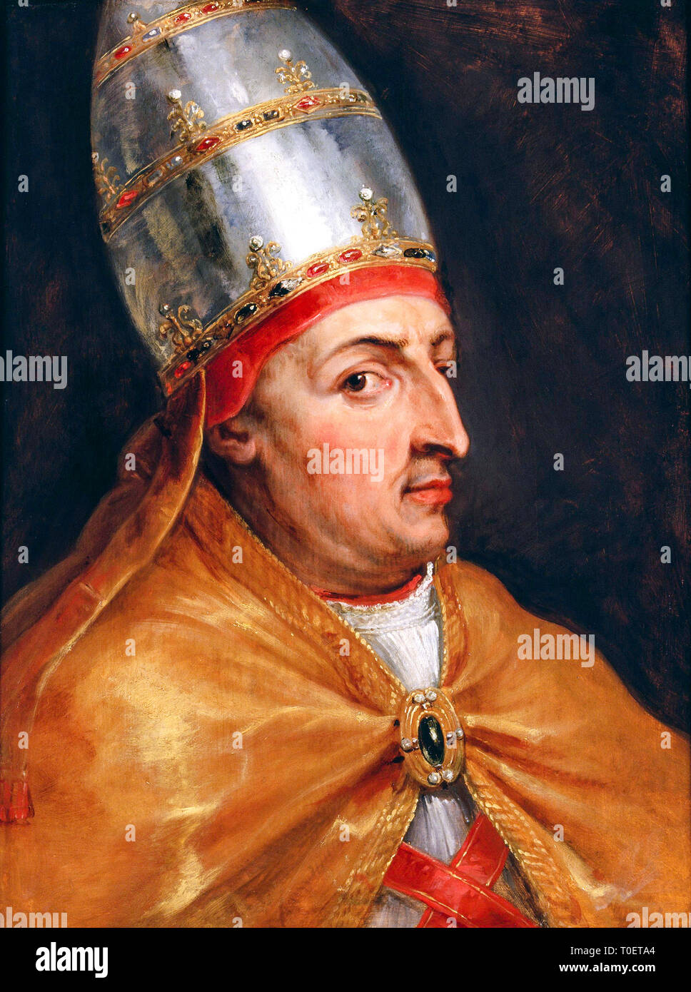 Peter Paul Rubens, Pope Nicholas V, portrait painting in oil on panel ...