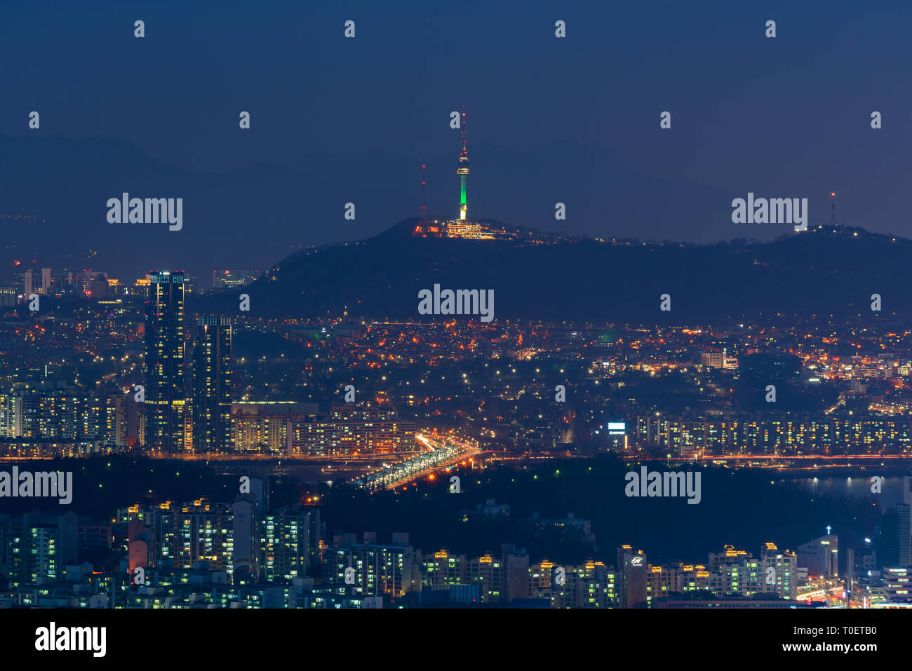 Korean night view hi-res stock photography and images - Alamy