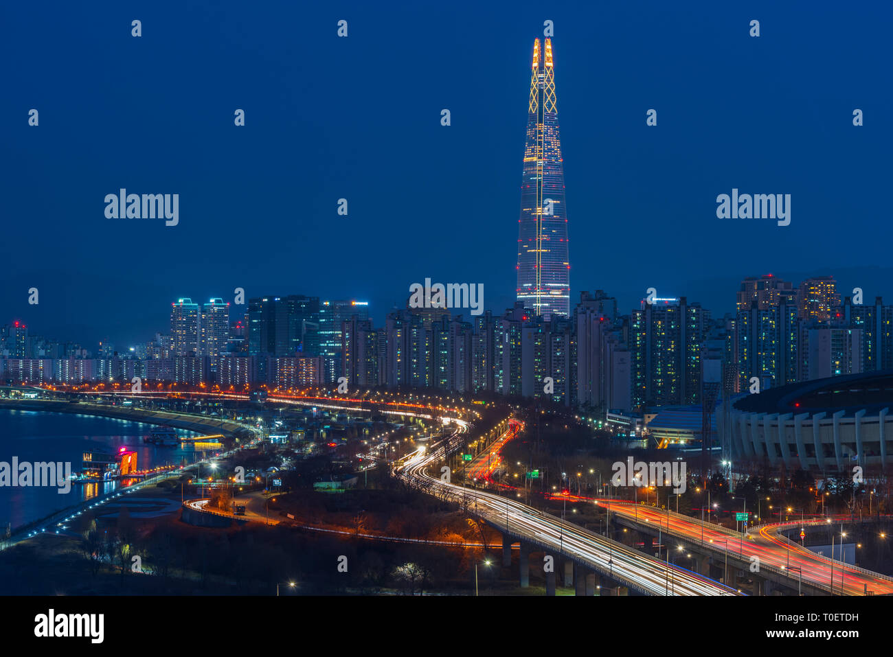 Seoul Cityscape at Night,South Korea Stock Photo - Alamy