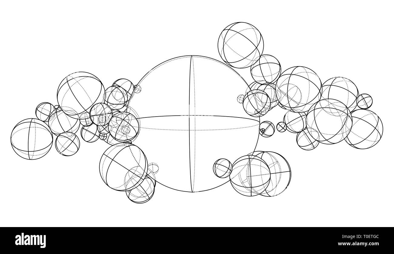 Abstract outline spheres concept. Vector Stock Vector Image & Art - Alamy