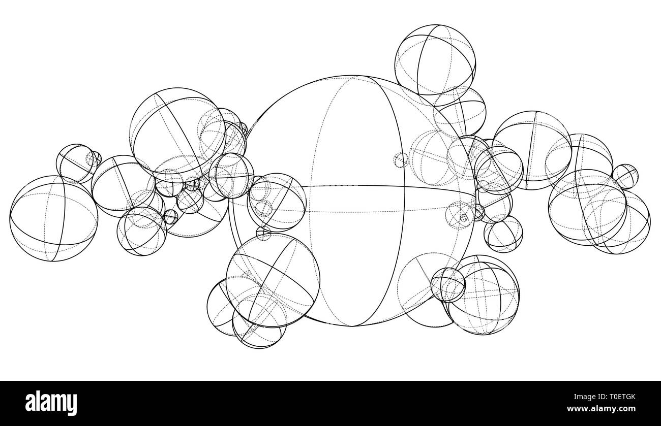 Abstract outline spheres concept. Vector Stock Vector Image & Art - Alamy