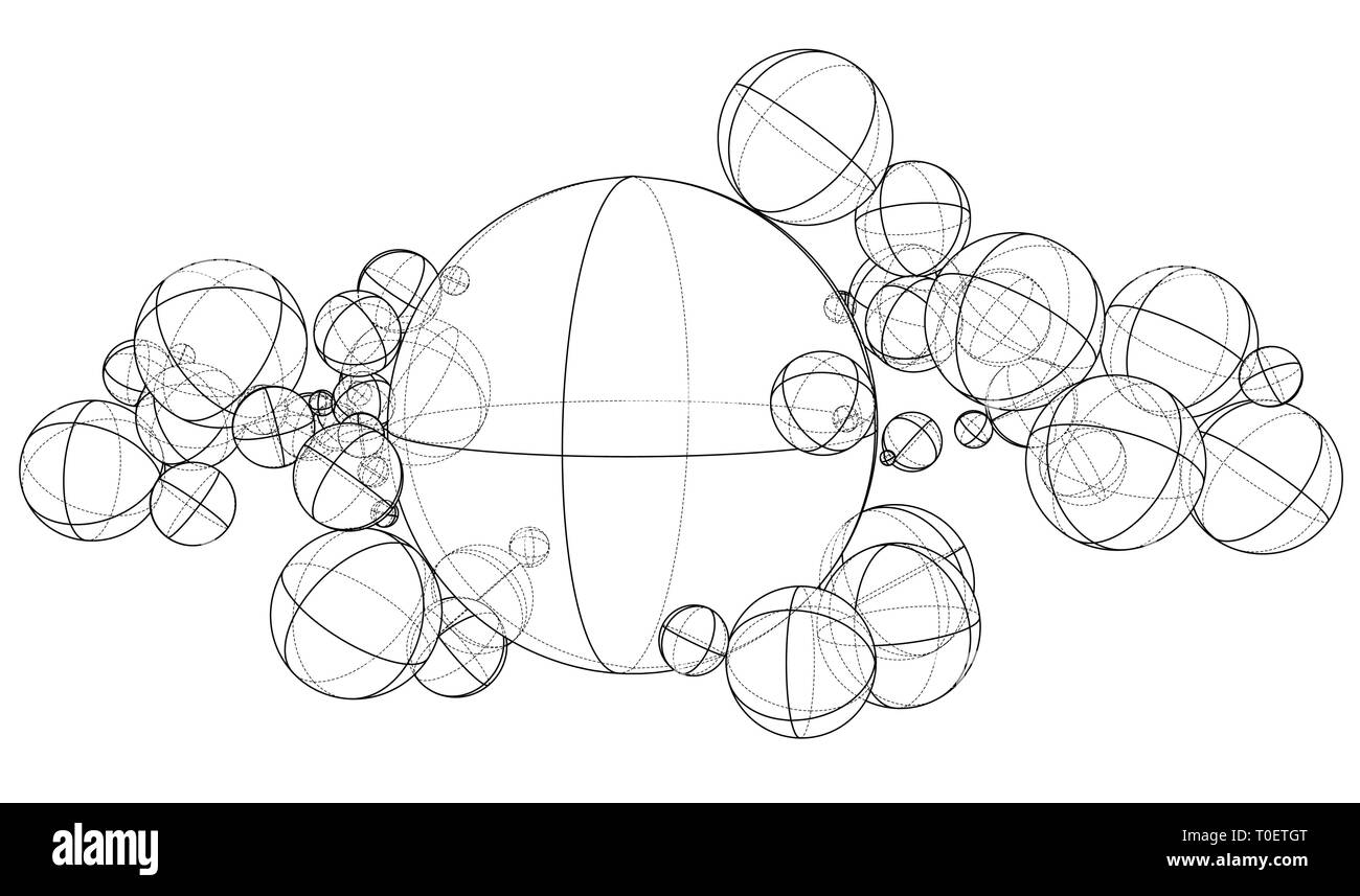 Abstract outline spheres concept. Vector Stock Vector Image & Art - Alamy