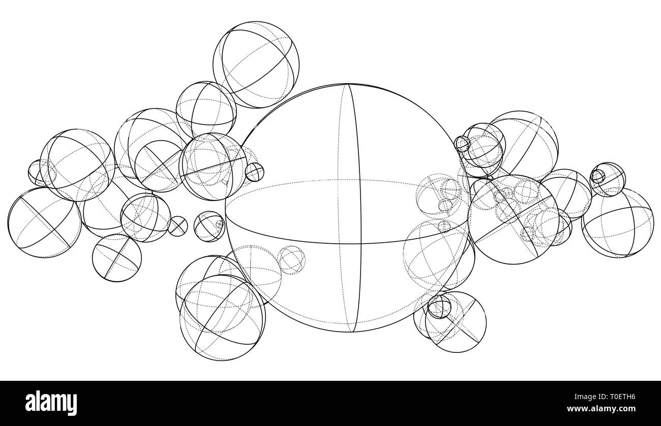 Abstract outline spheres concept. Vector Stock Vector Image & Art - Alamy