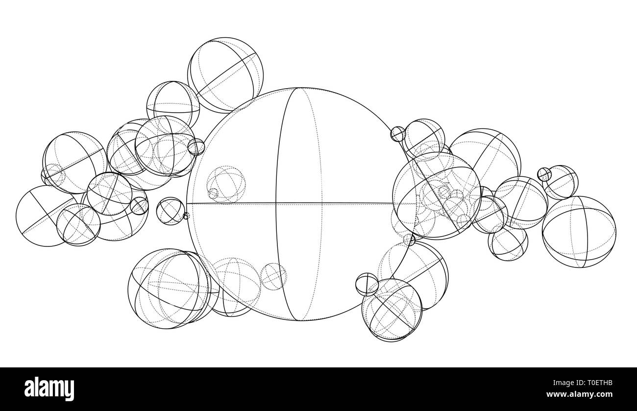 Abstract outline spheres concept. Vector Stock Vector Image & Art - Alamy