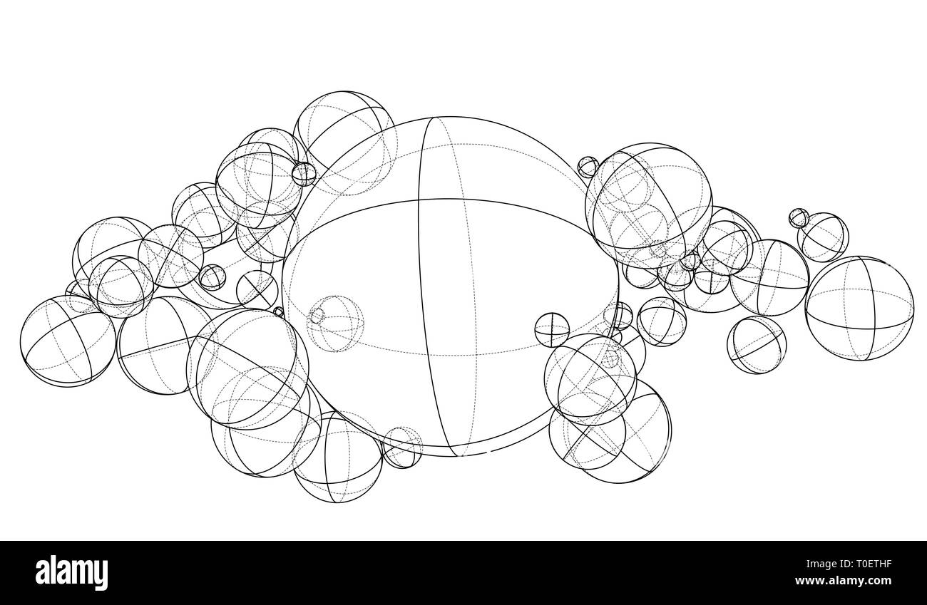 Abstract outline spheres concept. Vector Stock Vector Image & Art - Alamy