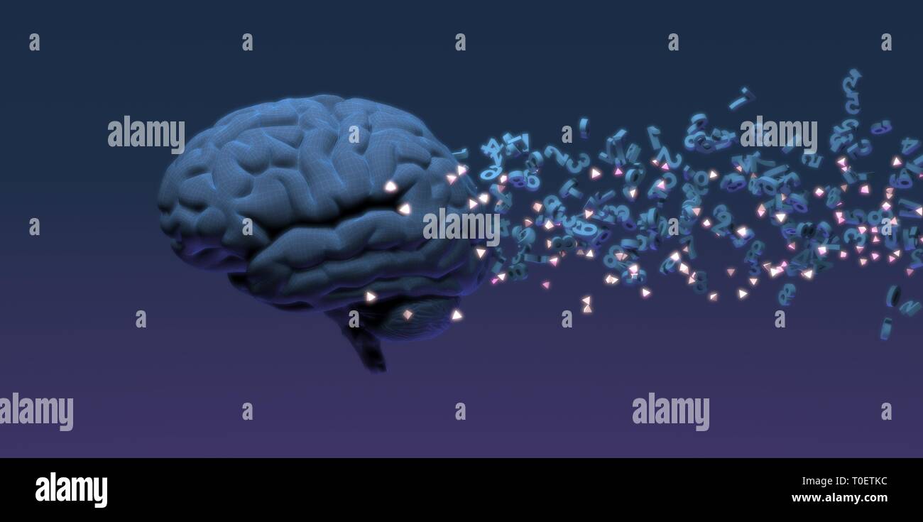 Artificial intelligence and machine learning - concept 3D illustration ...