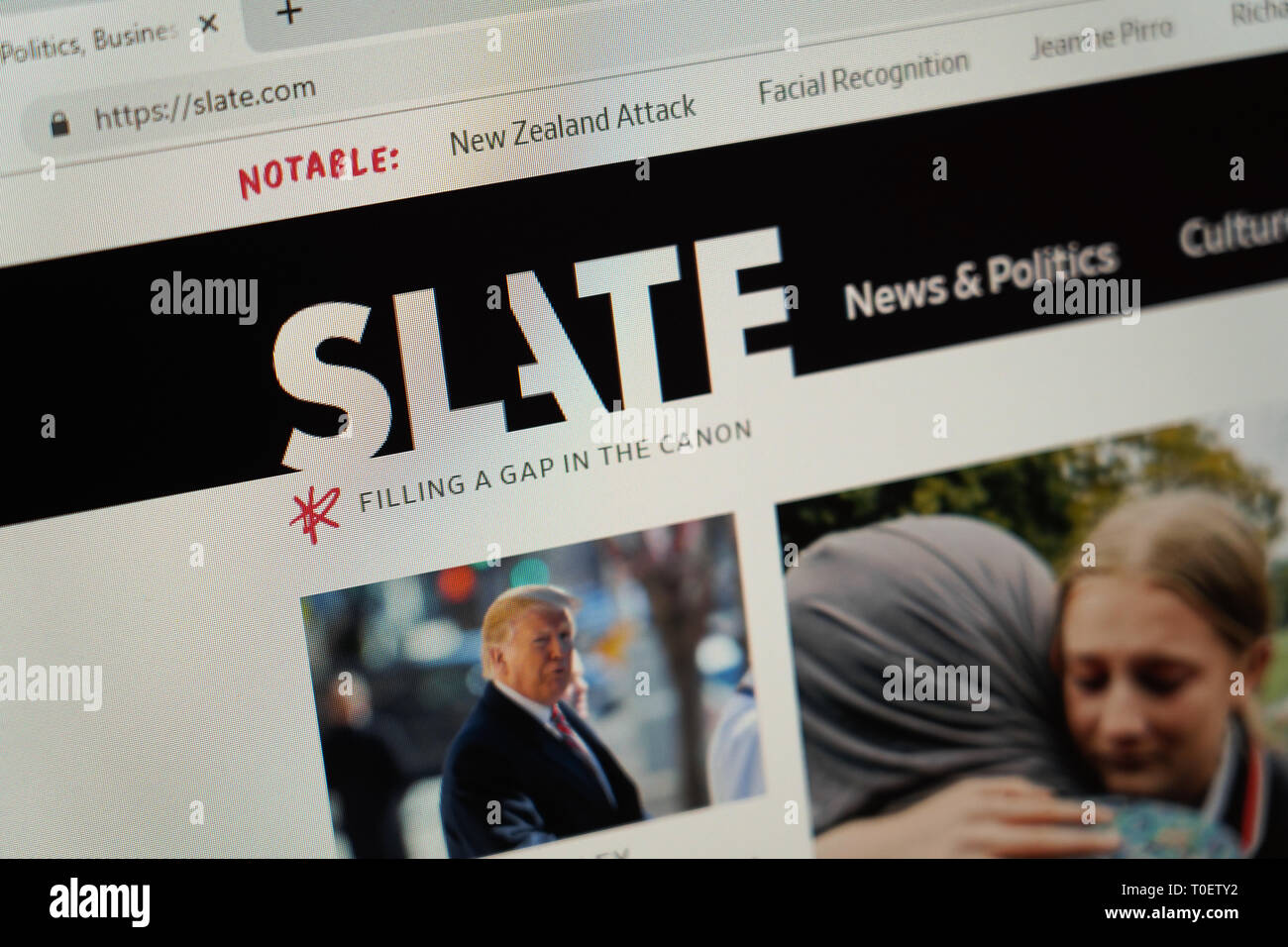 slate website screenshot Stock Photo - Alamy