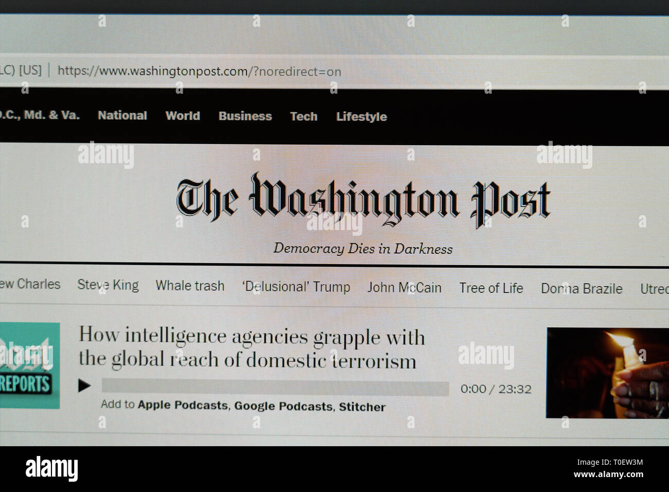 the Washington post online website Stock Photo - Alamy