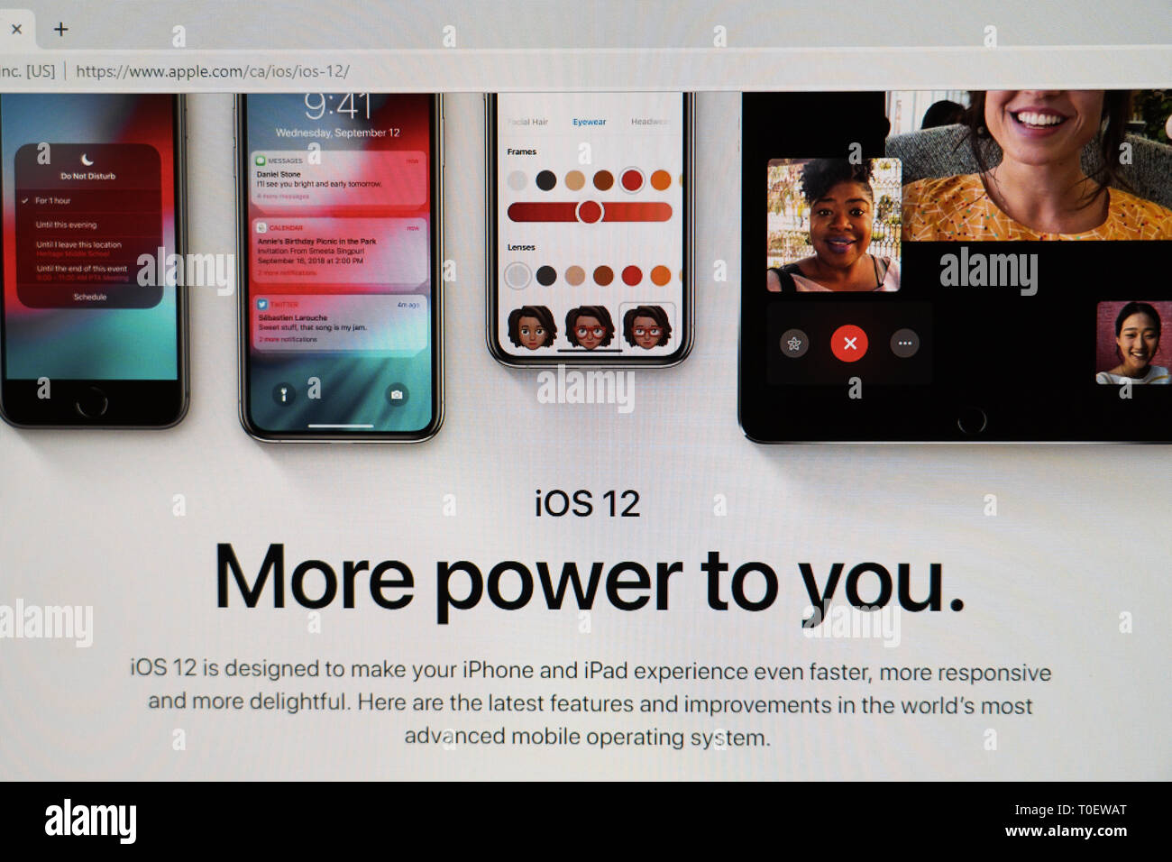 Ios 12 hi-res stock photography and images - Alamy