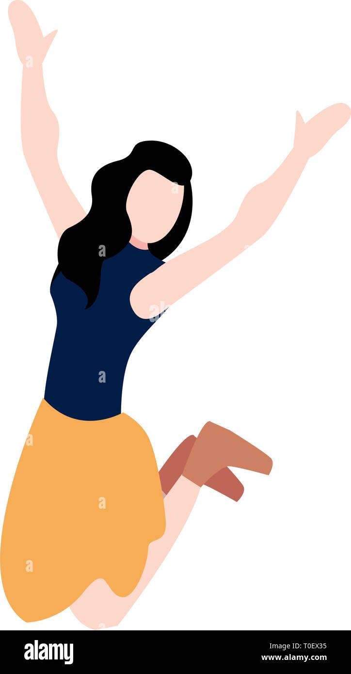 woman avatar character on white background vector illustration Stock ...