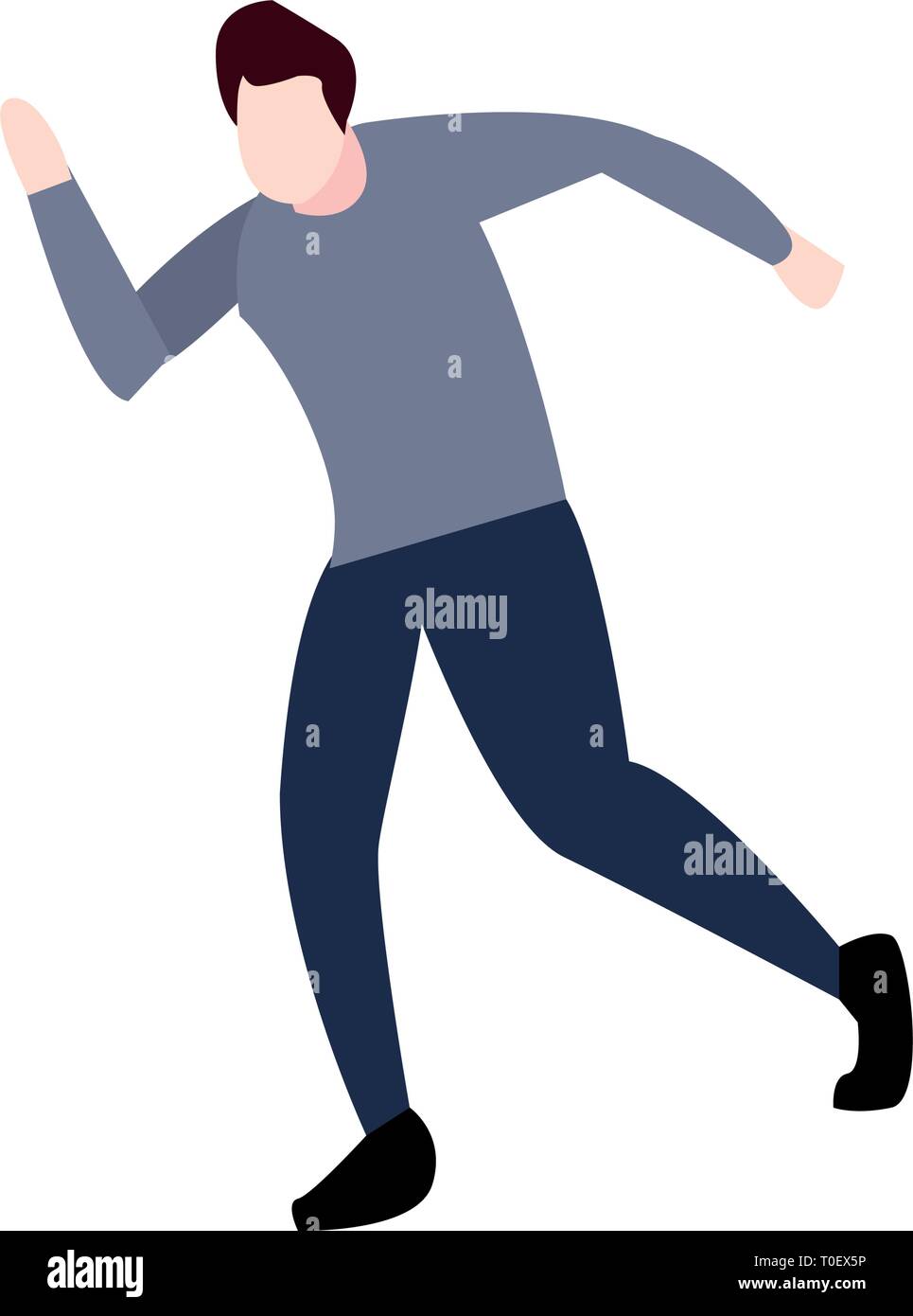 man avatar character on white background vector illustration Stock ...