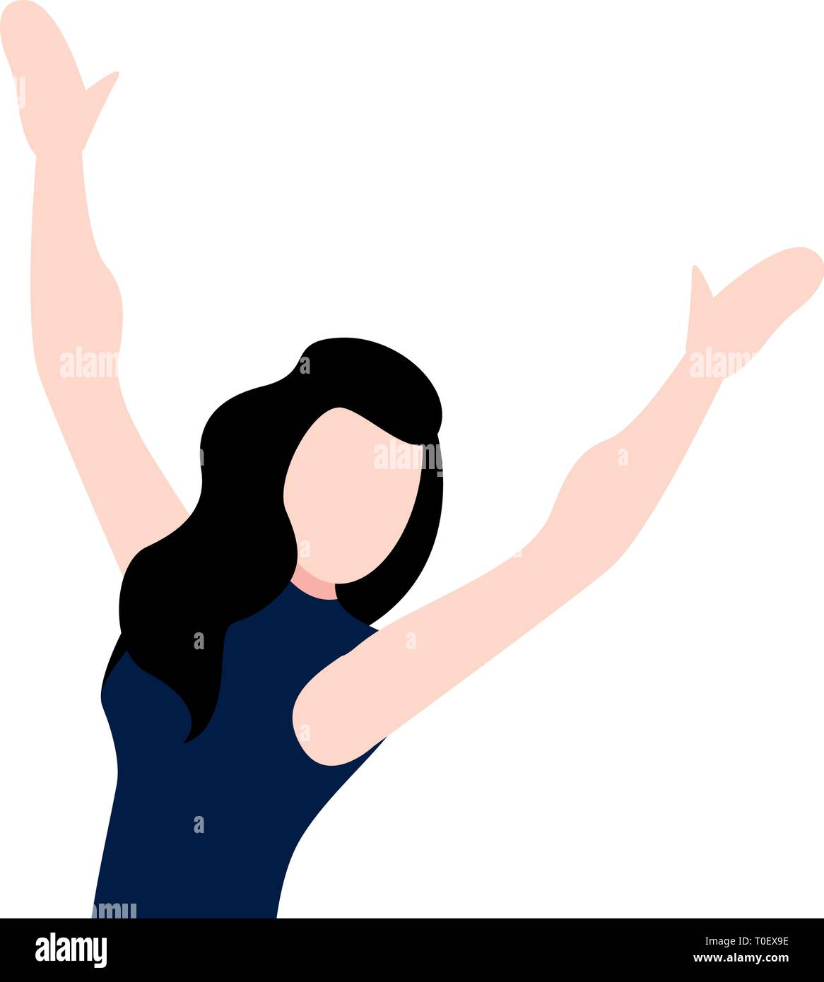 woman avatar character on white background vector illustration Stock ...