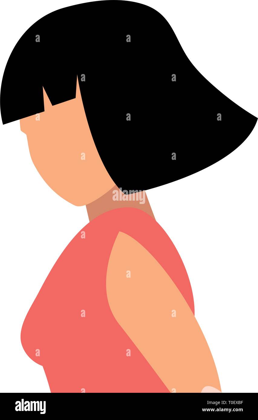 woman avatar character on white background vector illustration Stock ...