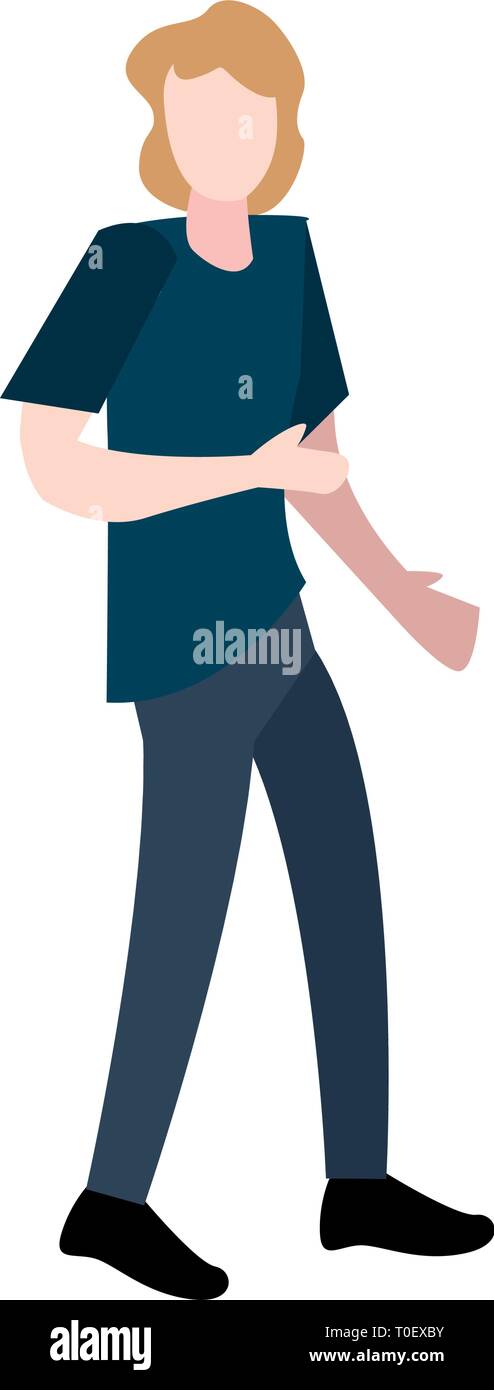 man avatar character on white background vector illustration Stock ...