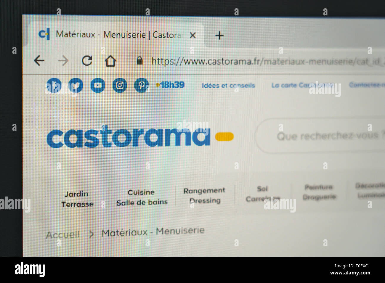 castorama website screenshot Stock Photo - Alamy