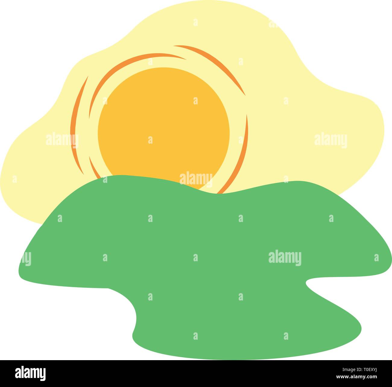 landscape nature sunny day design vector illustration Stock Vector ...