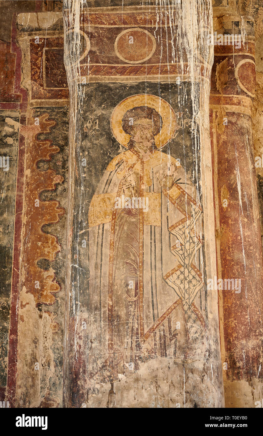 Pictures & images of the medieval fresco of saints on the front door of ...