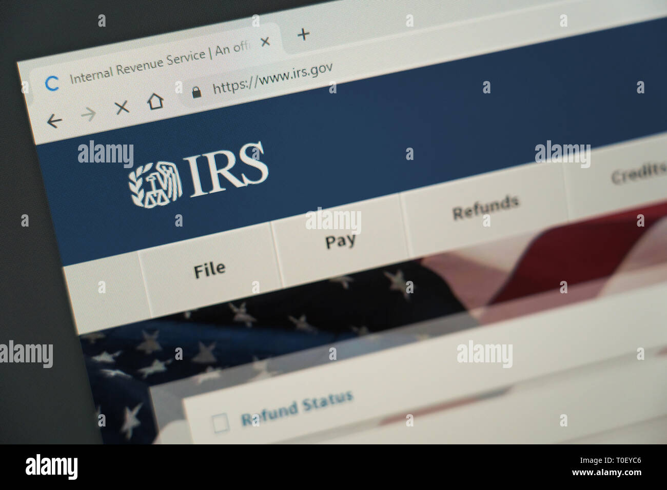 Irs website screenshot hi-res stock photography and images - Alamy