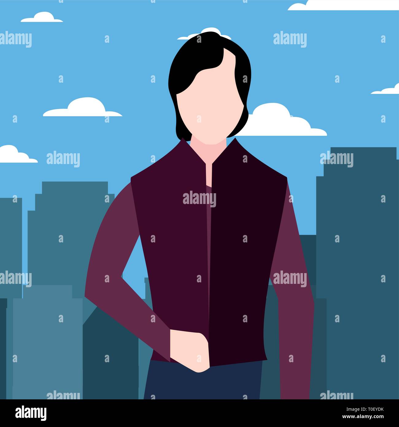 man in the street city vector illustration Stock Vector Image & Art - Alamy