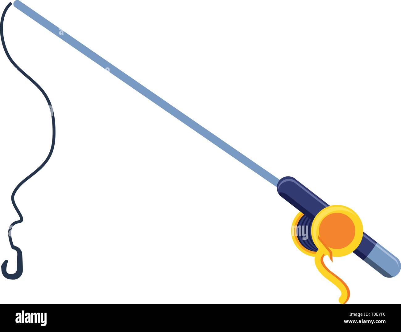 fishing rod isolated icon vector illustration design Stock Vector Image ...