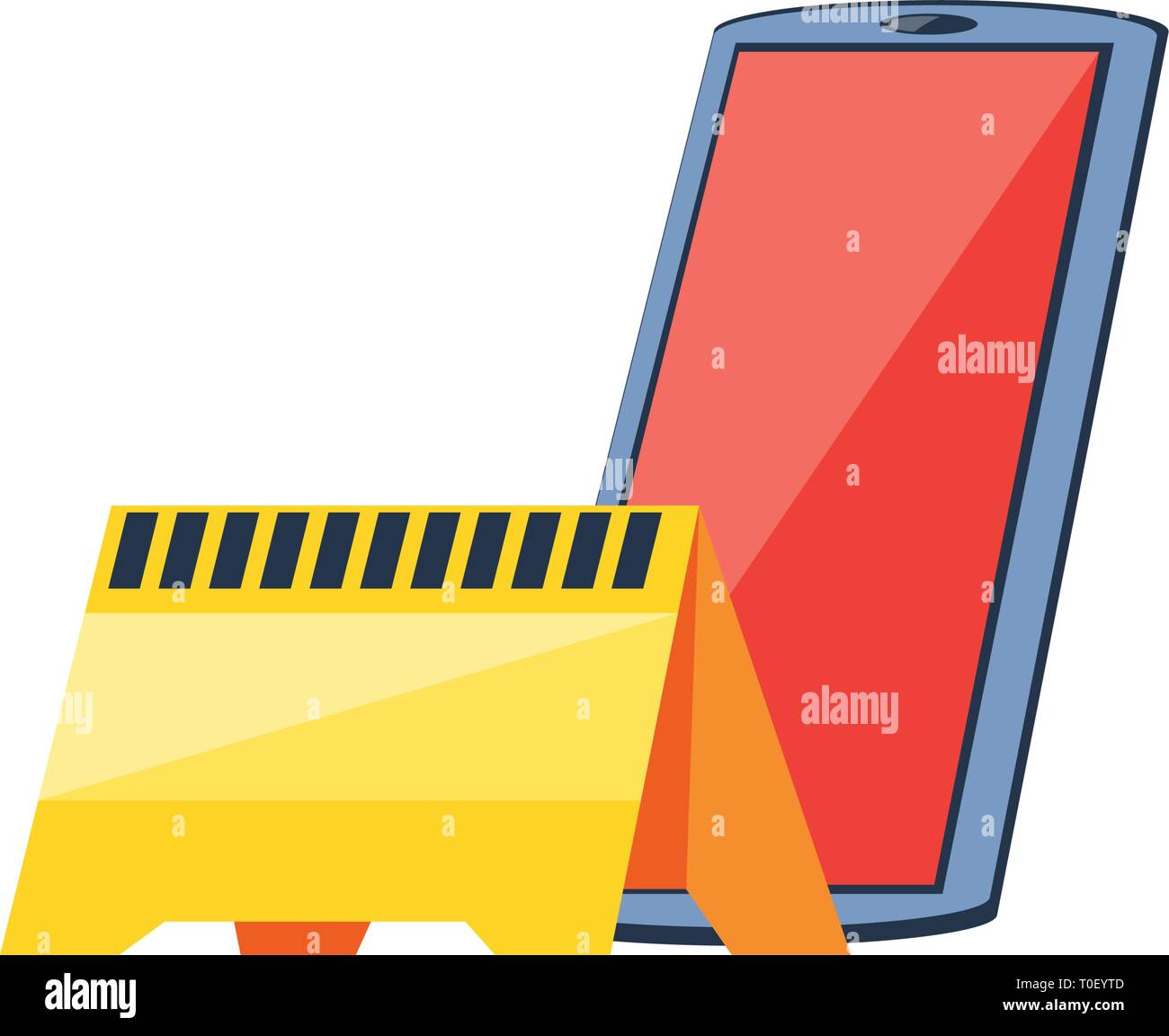 smartphone device with signaling vector illustration design Stock ...