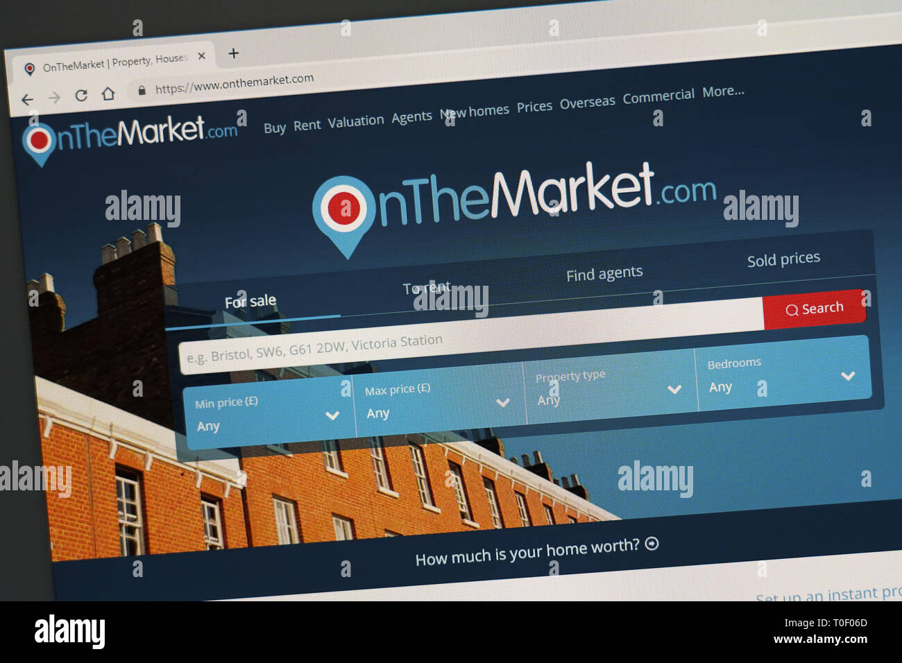 Onthemarket website screenshot hi-res stock photography and images - Alamy