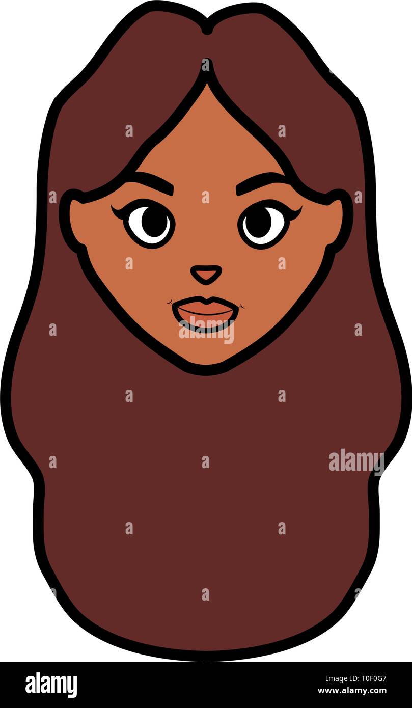 beautiful woman head character vector illustration design Stock Vector ...