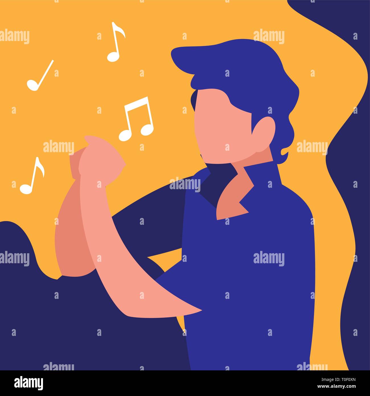 musician classic avatar character vector illustration design Stock ...