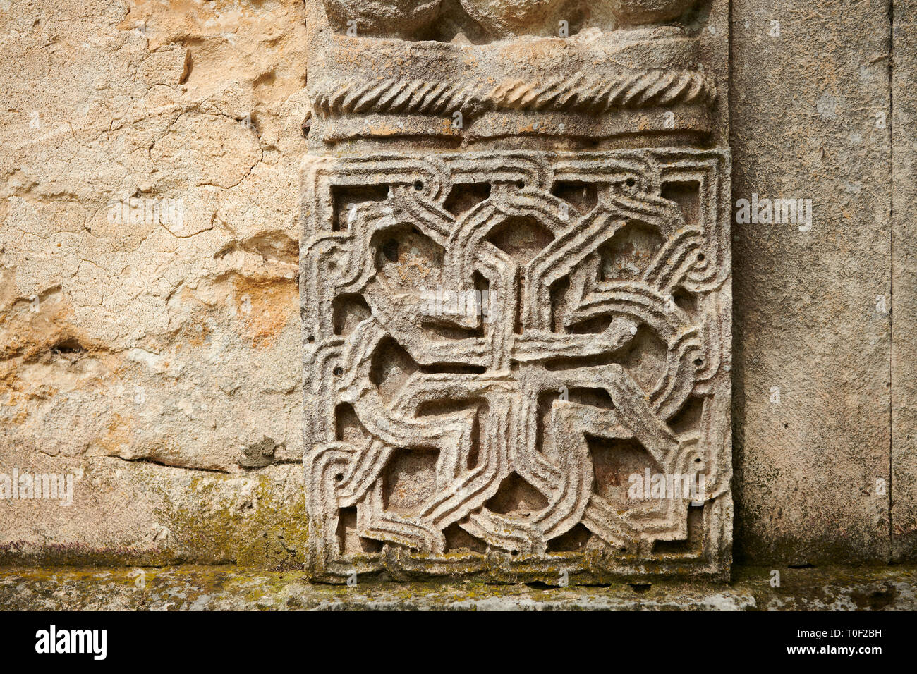 Close up picture & image medieval Georgian architectural stone work of ...