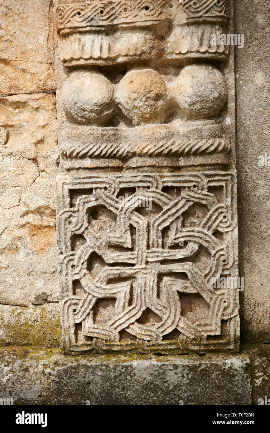 Close up picture & image medieval Georgian architectural stone work of ...