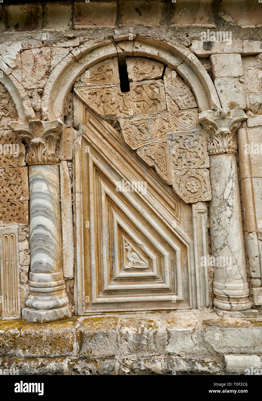 Close up picture & image medieval Georgian architectural stone work of ...