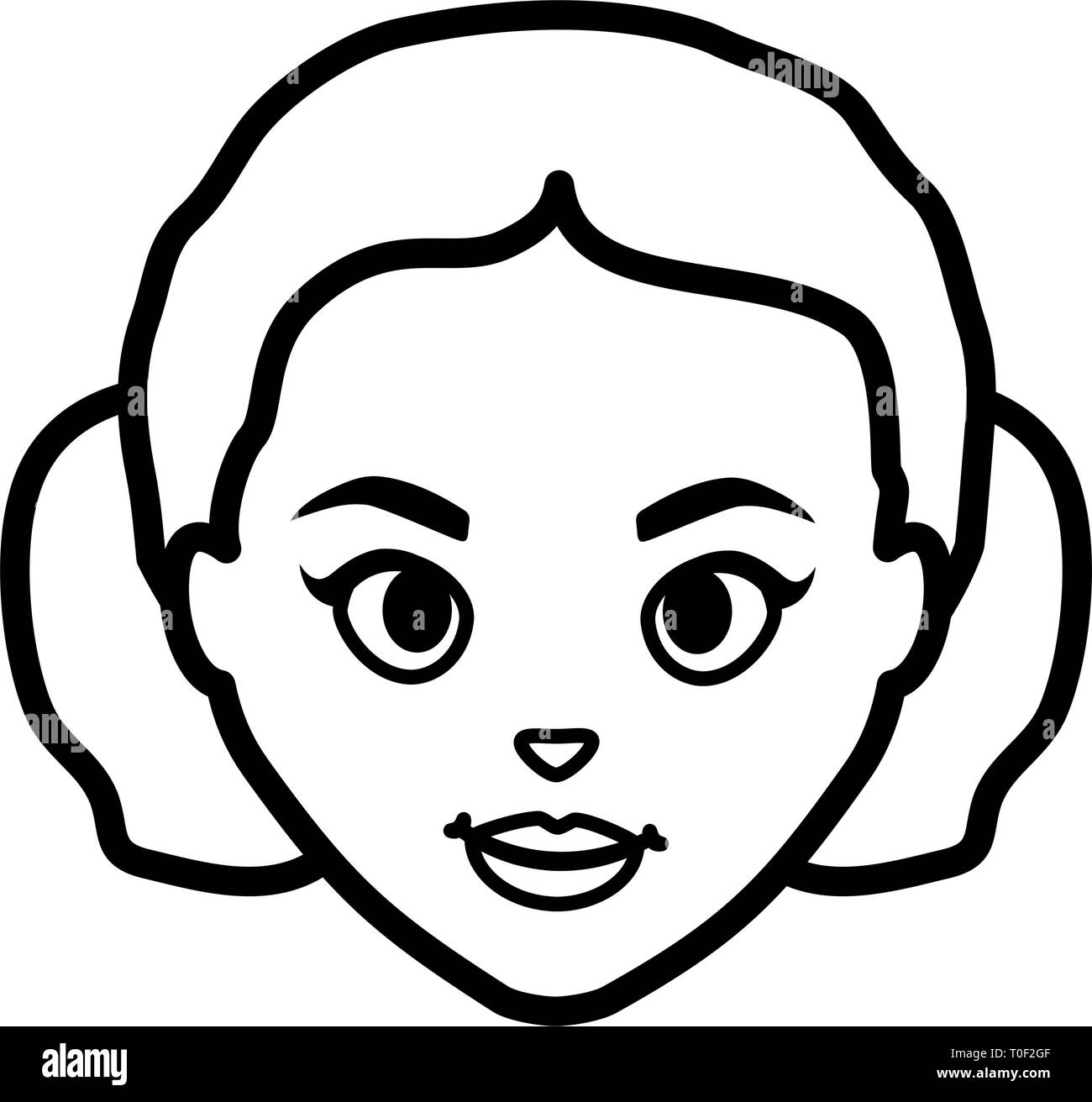 beautiful woman head character vector illustration design Stock Vector ...
