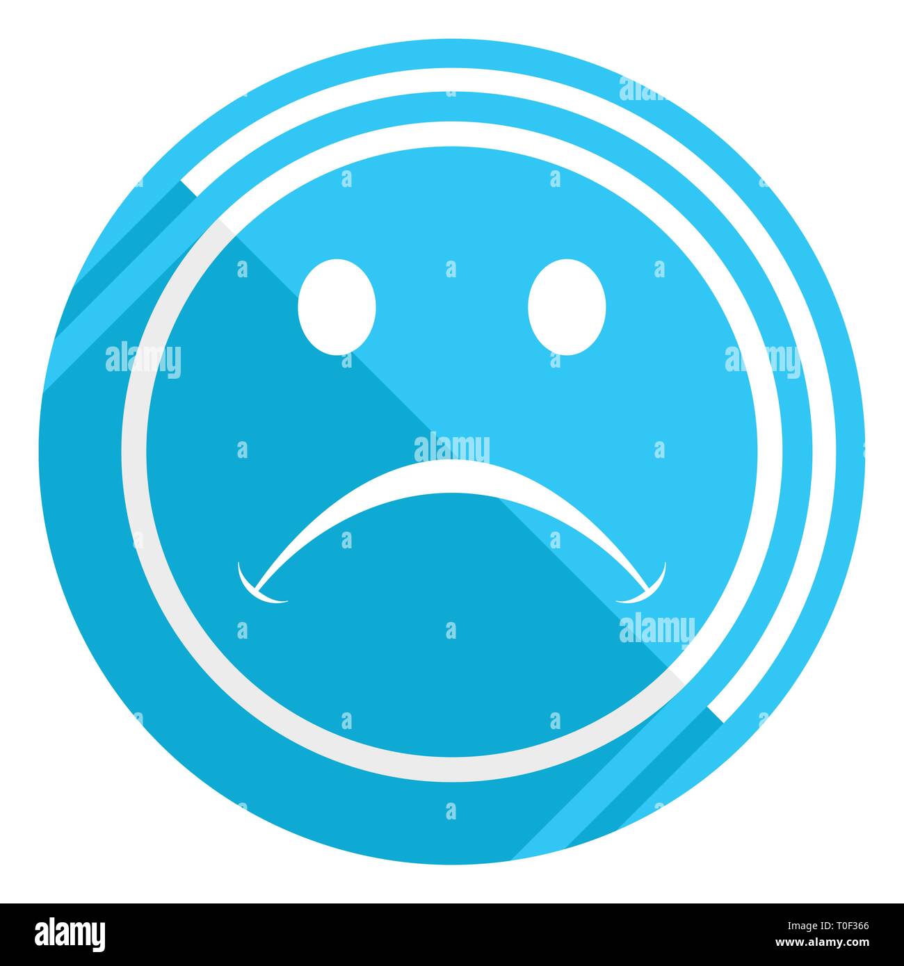 Cry flat design blue web icon, easy to edit vector illustration for ...