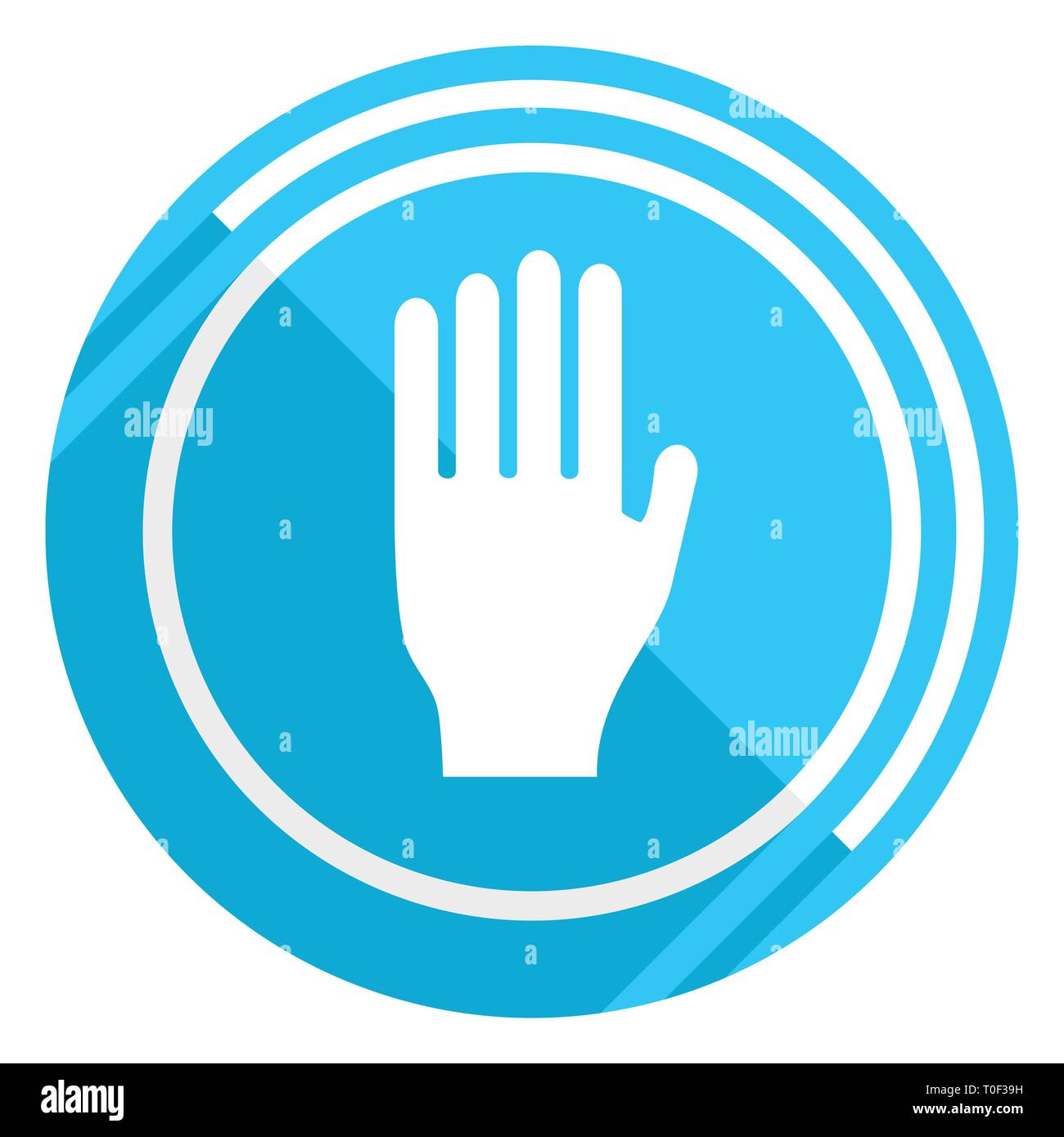 Stop flat design blue web icon, easy to edit vector illustration for ...