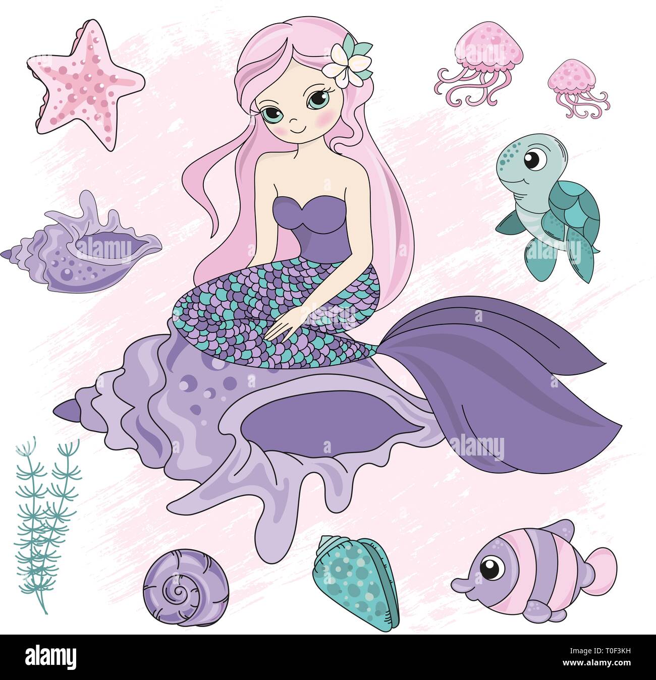 QUEEN MERMAID Girl Princess Cartoon Sea Ocean Underwater Travel ...