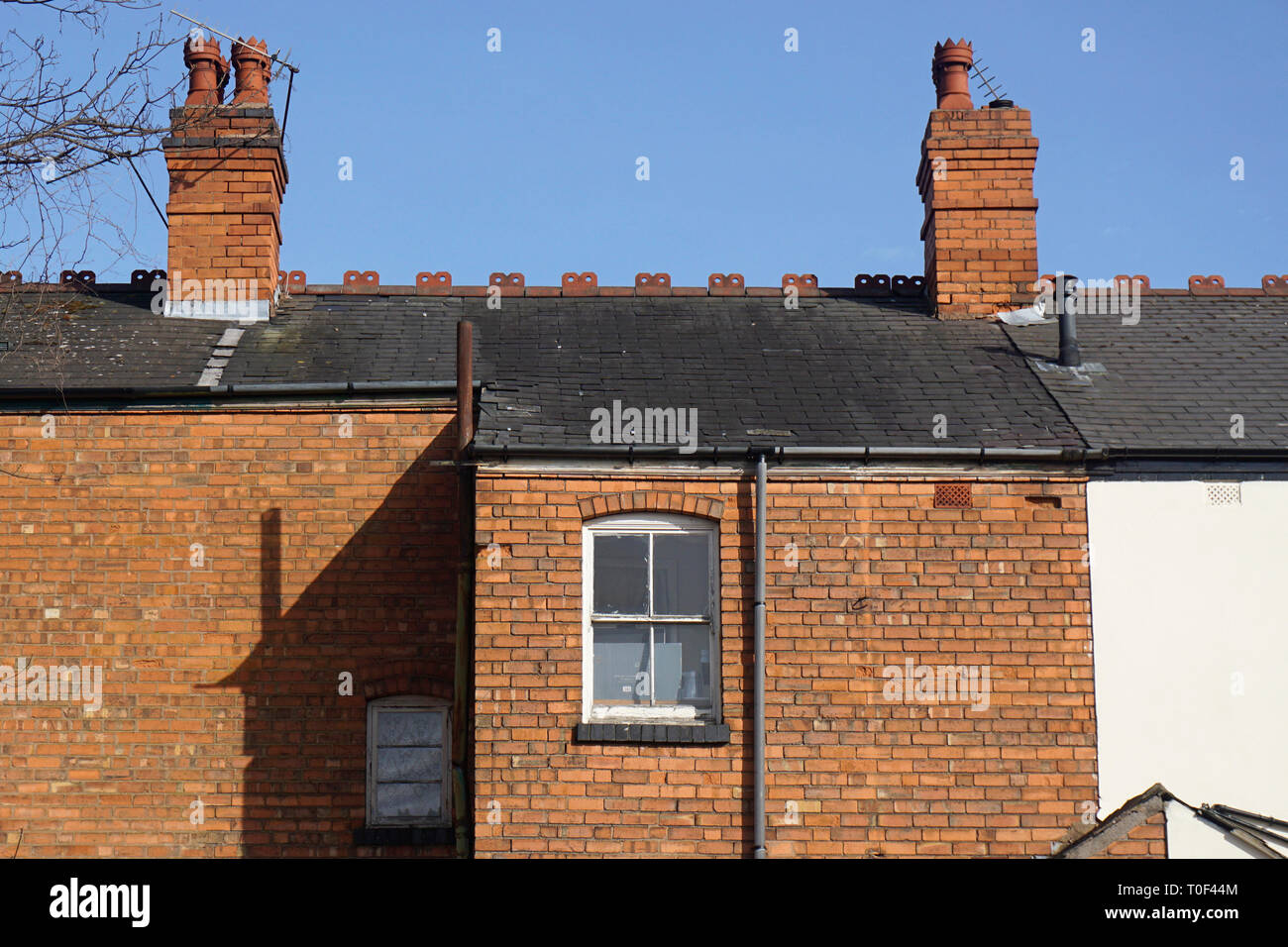 Rear of terrace houses hi-res stock photography and images - Alamy