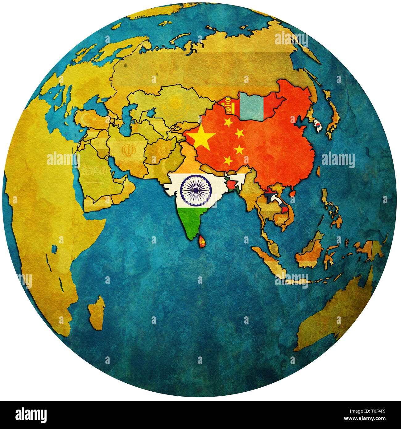 Asia-Pacific Trade Agreement member countries with territories and ...