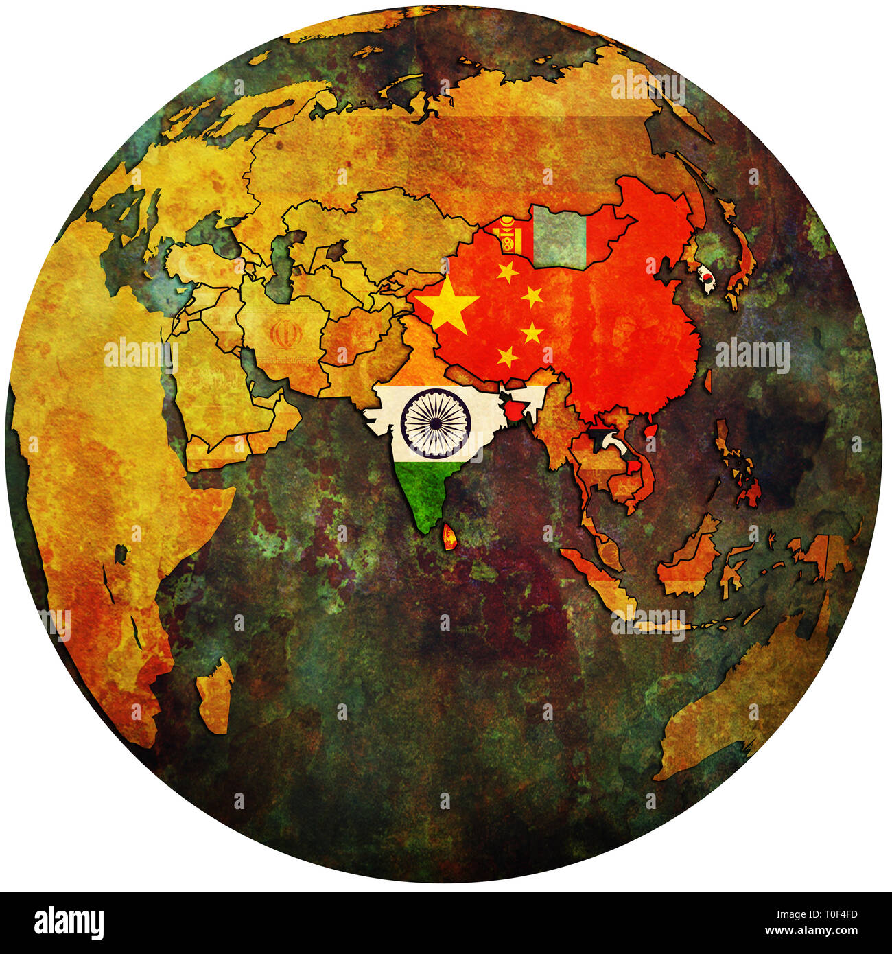 Asia-Pacific Trade Agreement member countries with territories and ...