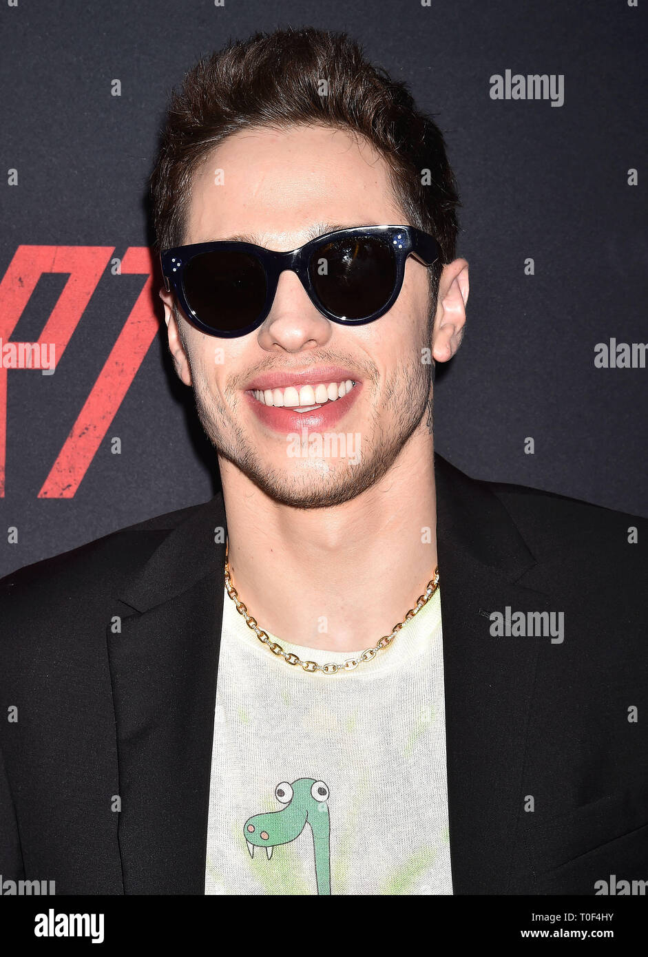 HOLLYWOOD, CA - MARCH 18: Pete Davidson arrives at the Premiere Of ...