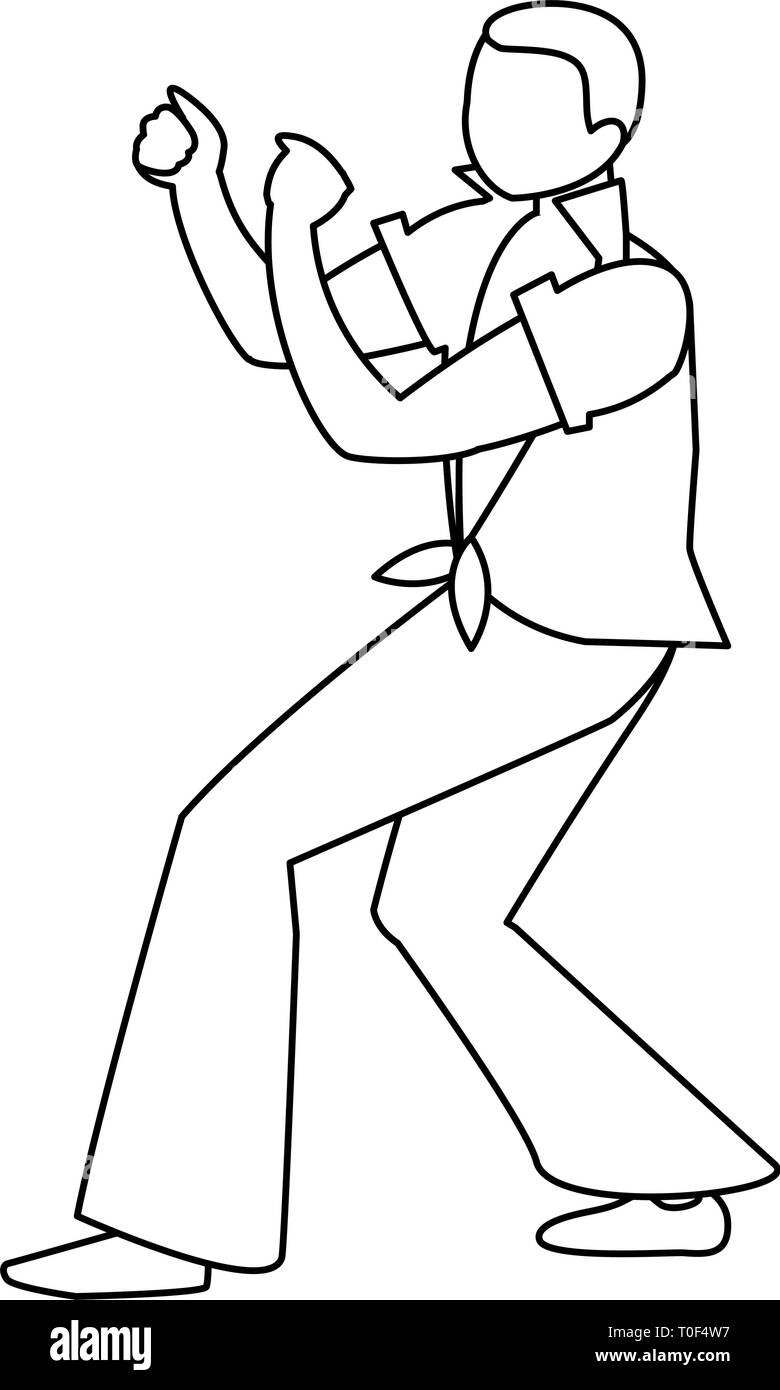 black tropical musician character vector illustration design Stock ...