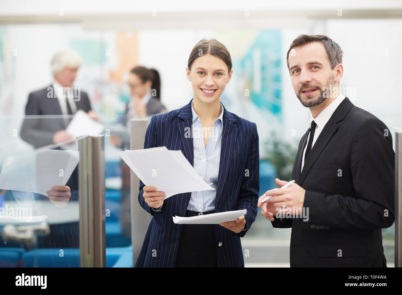 Office Workers Posing Stock Photo - Alamy