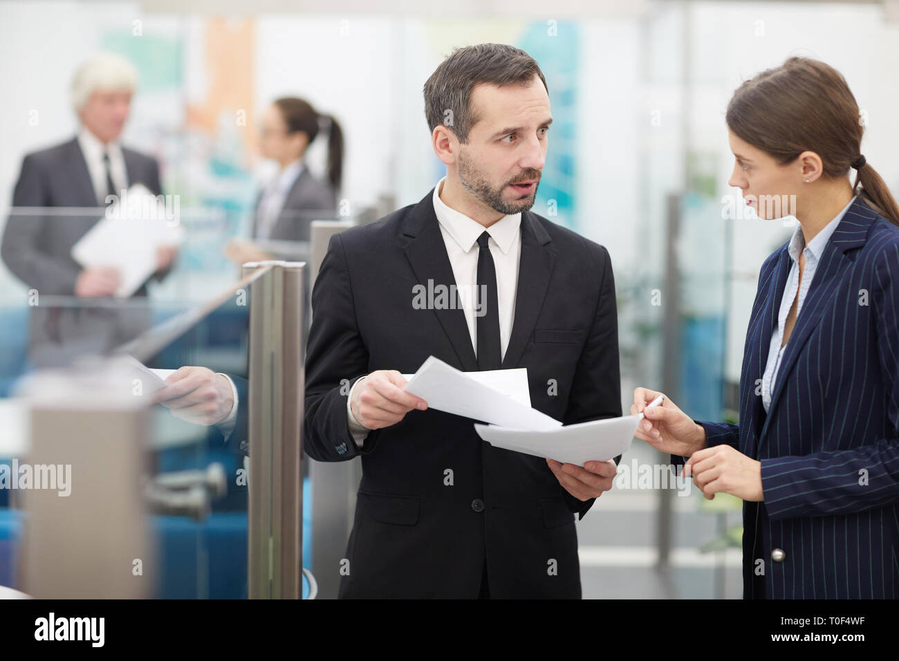 Female coworkers collaborating office hi-res stock photography and images - Alamy