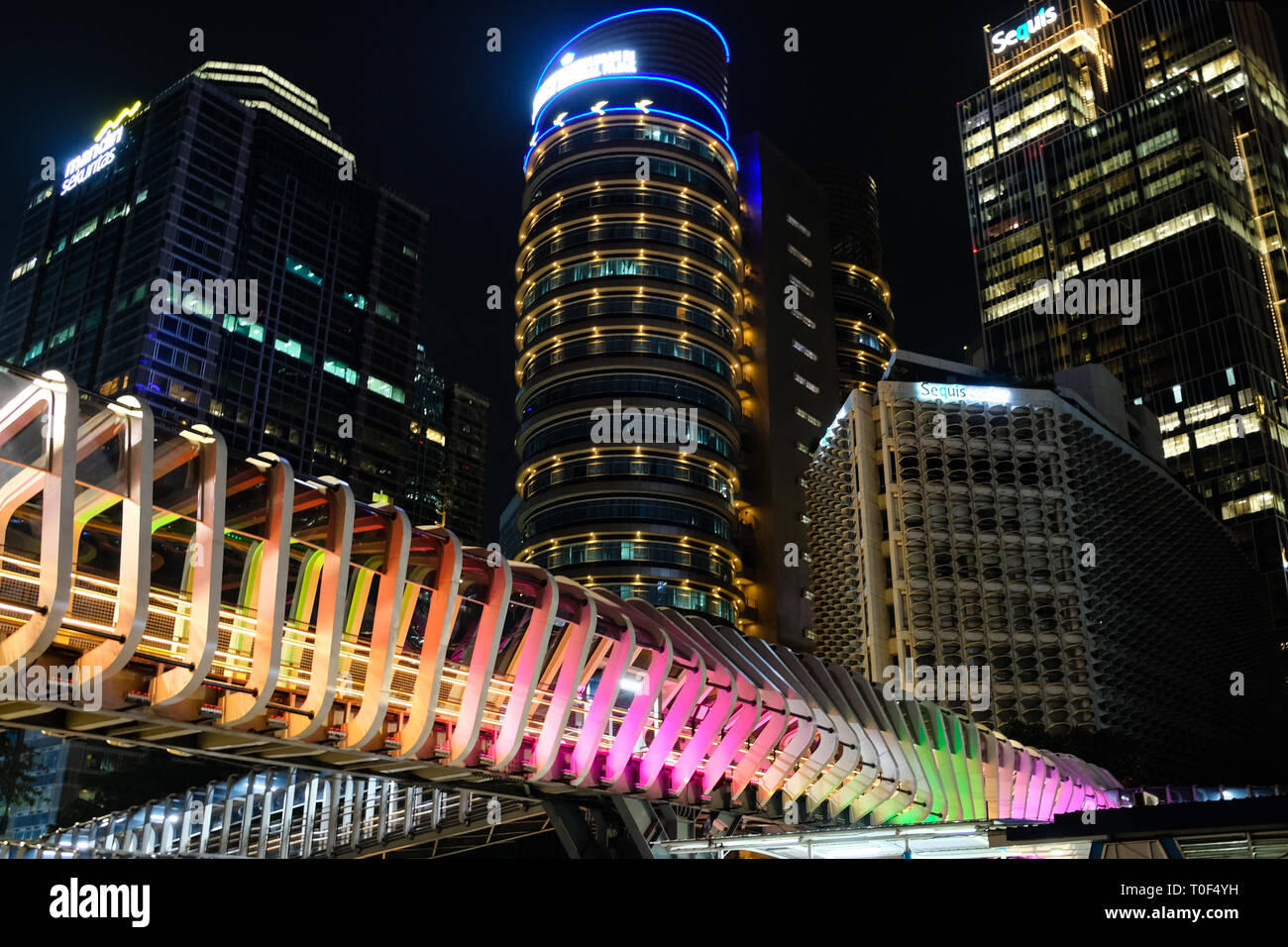 A very interesting pedestrian bridge in the capital Jakarta, Indonesia ...