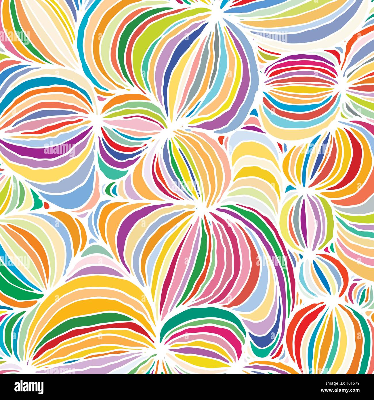 Vector doodle outline abstract ornamental ball stripe background. Funky ...