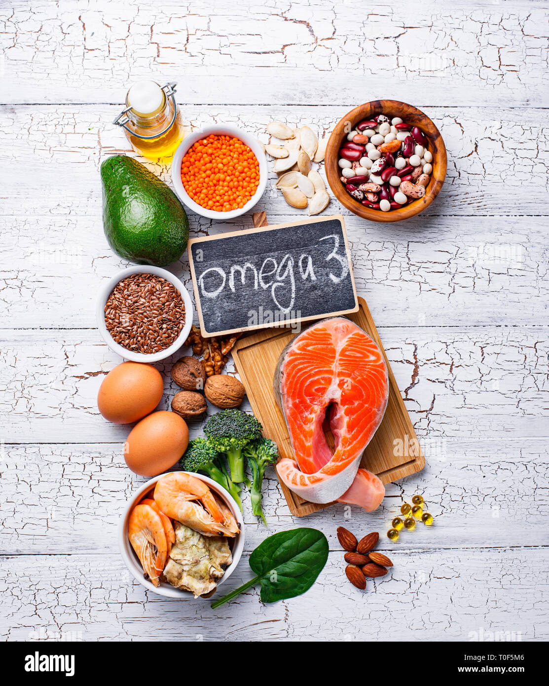 Products sources of Omega-3 acids Stock Photo - Alamy