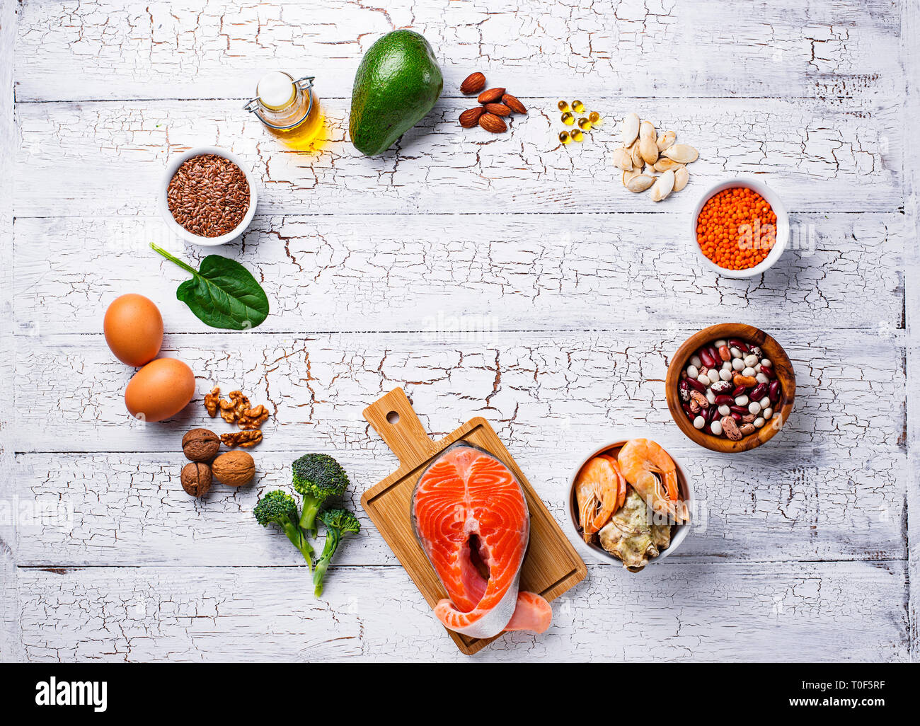 Products sources of Omega-3 acids Stock Photo - Alamy